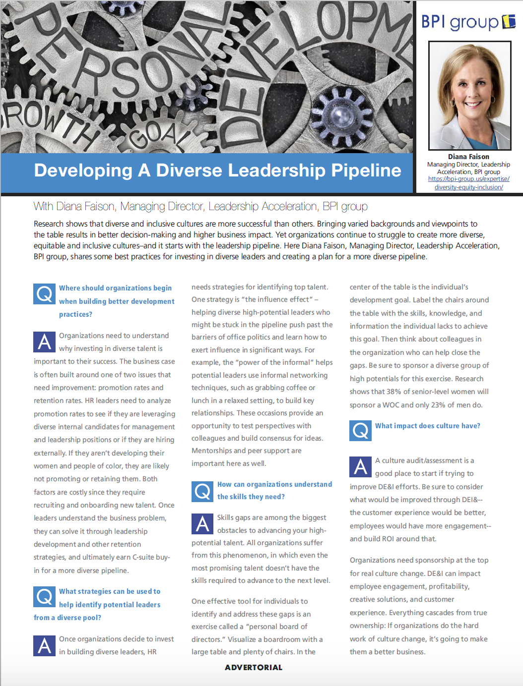 Developing a Diverse Leadership Pipeline - HRO Today