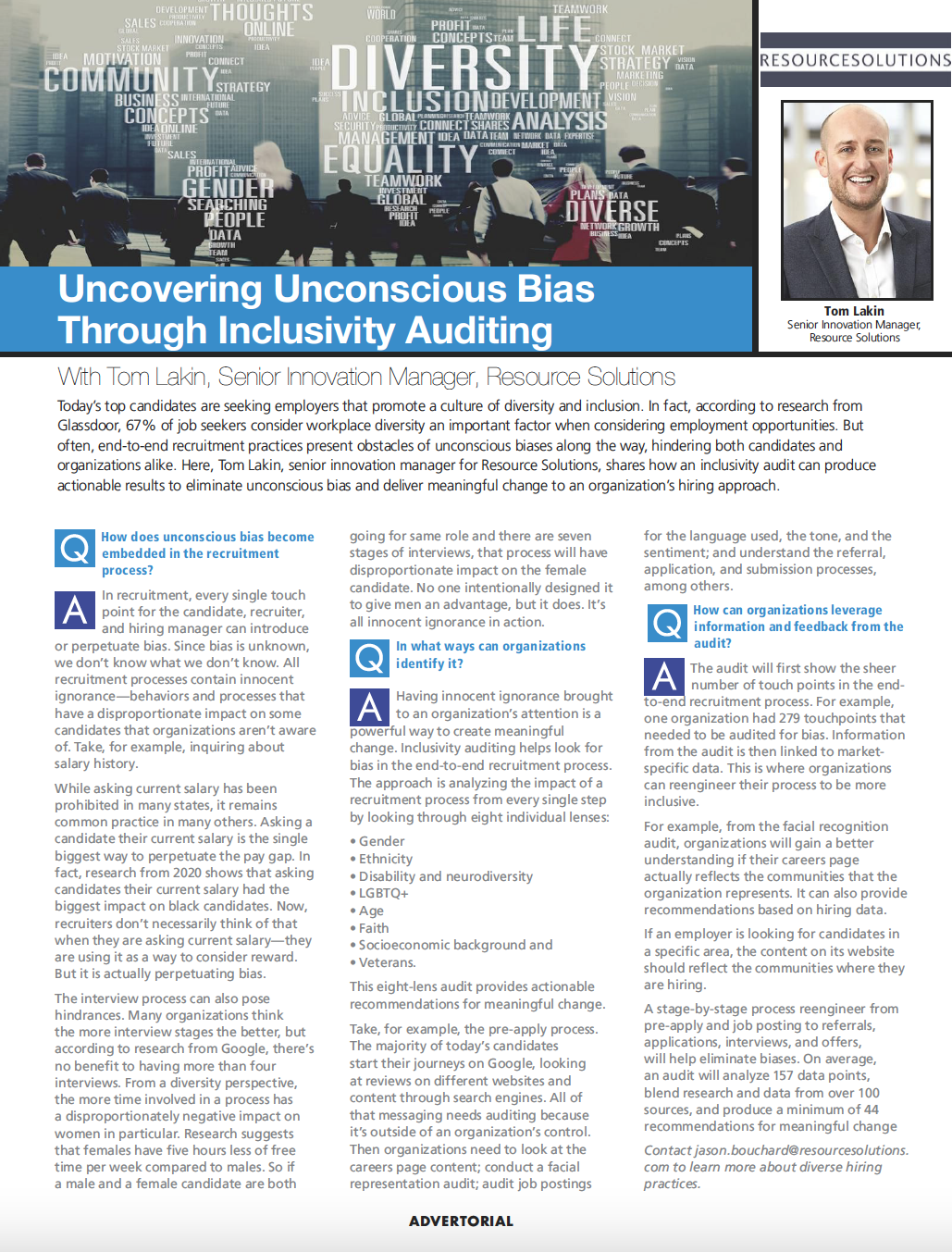 Uncovering Unconscious Bias Through Inclusivity Auditing - HRO Today